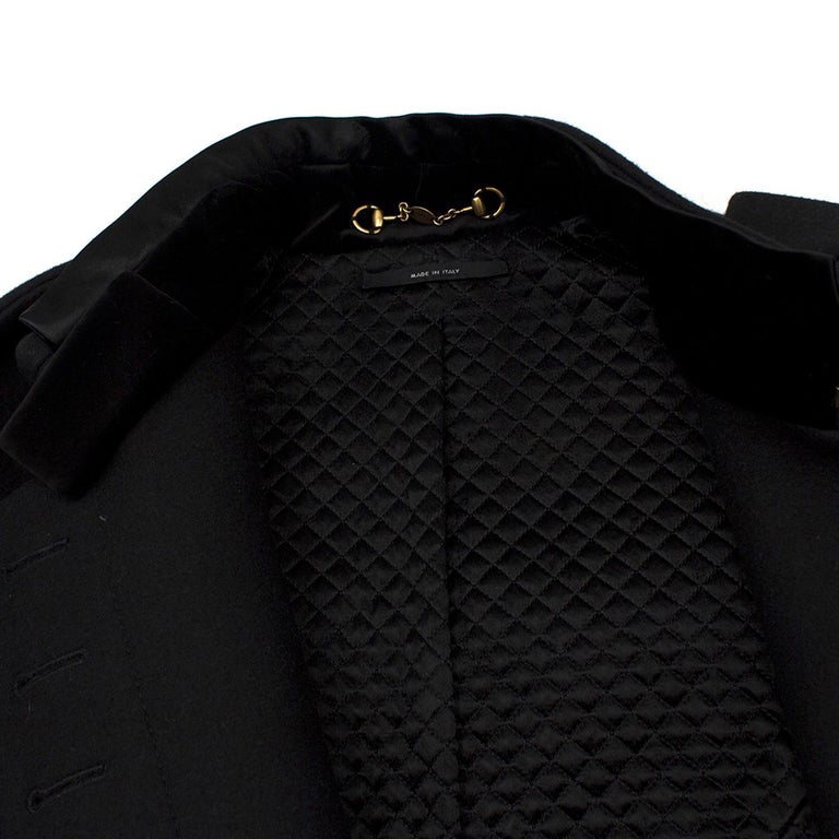 Gucci Black Military Wool Jacket IT 40 at 1stDibs