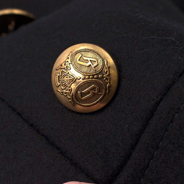 Gucci Black Military Wool Jacket IT 40 at 1stDibs