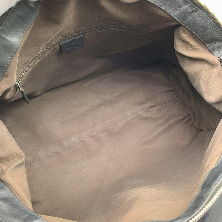 Gucci Black Monogram Canvas Sukey Medium Boston Bag For Sale at 1stDibs