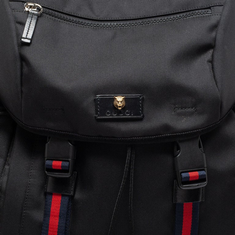 Gucci Black Nylon Techpack Backpack at 1stDibs