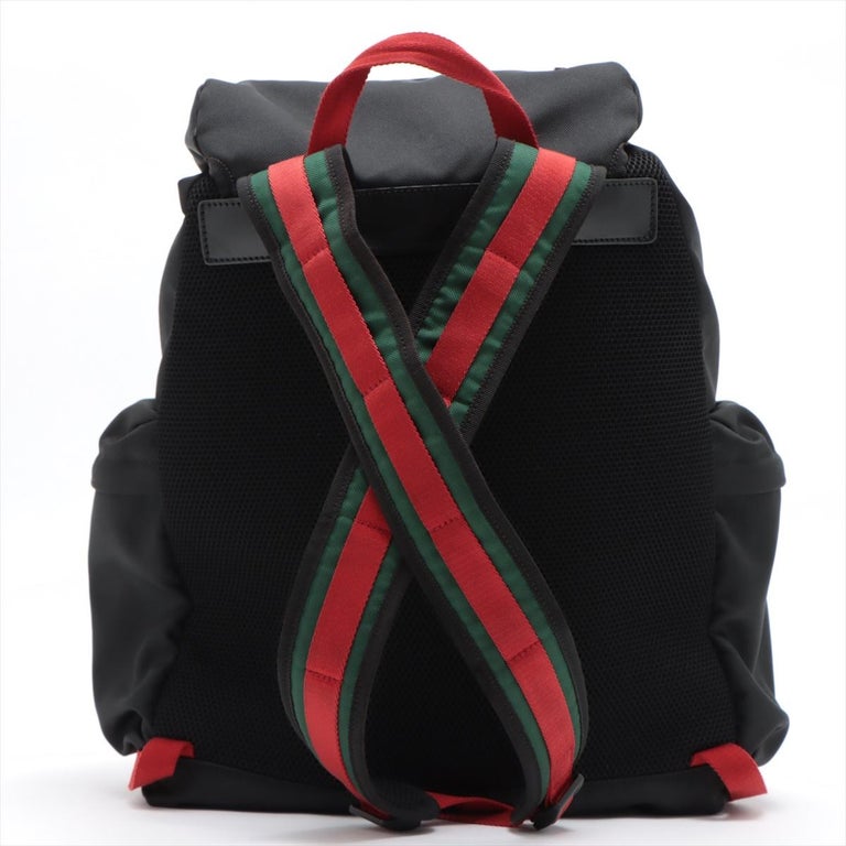 Gucci Black Nylon Tiger Head Backpack 429037 For Sale at 1stDibs