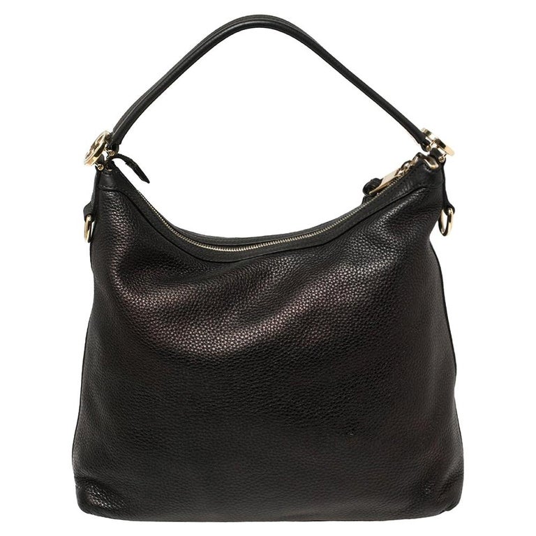 Gucci Black Pebbled Leather Small Miss GG Hobo at 1stDibs | gucci miss ...