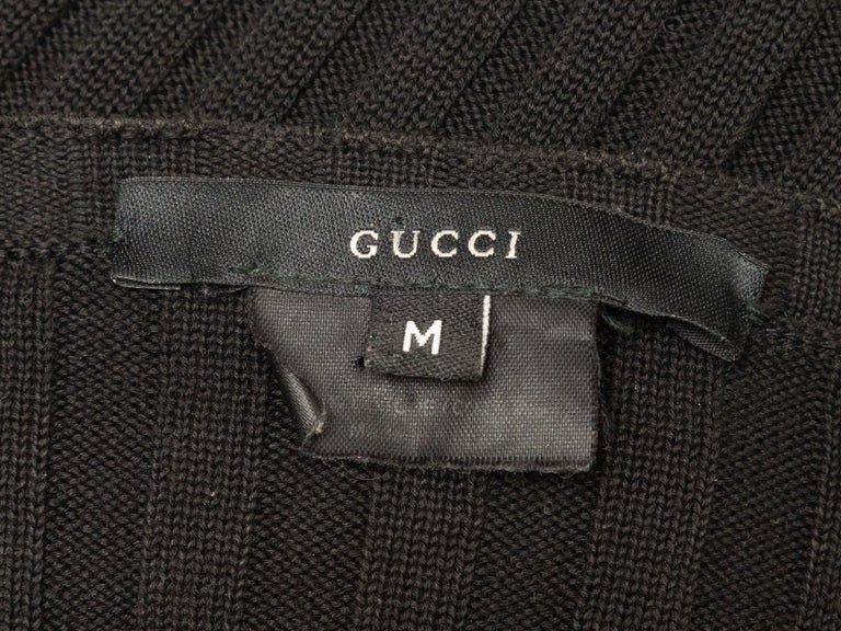 Gucci Black Rib Knit Sweater For Sale at 1stDibs