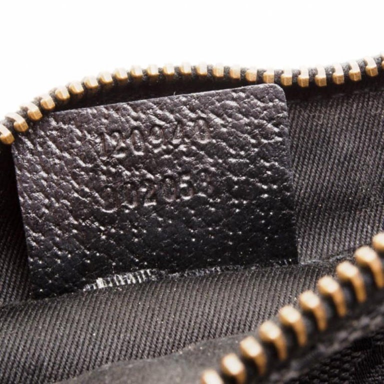 Gucci Black Signature "GG" Canvas Chain Link Nailhead Pochette Handbag ...