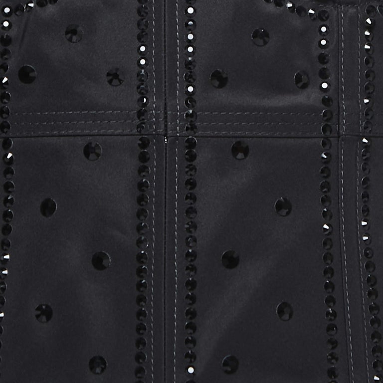 Gucci Black Silk Crystal Embellished Corset Top S For Sale At 1stdibs