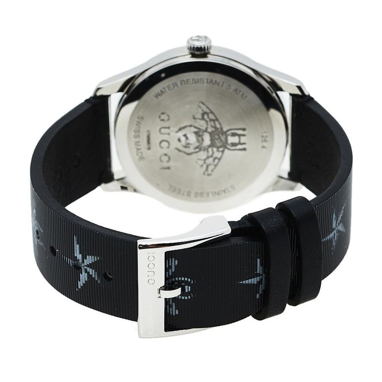 Gucci Black Stainless Steel Bee G-Timeless YA1264105 Women's Wristwatch ...