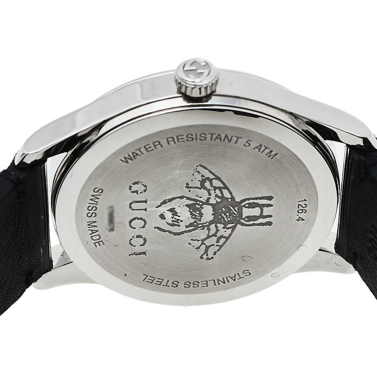 Gucci Black Stainless Steel Bee G-Timeless YA1264105 Women's Wristwatch ...