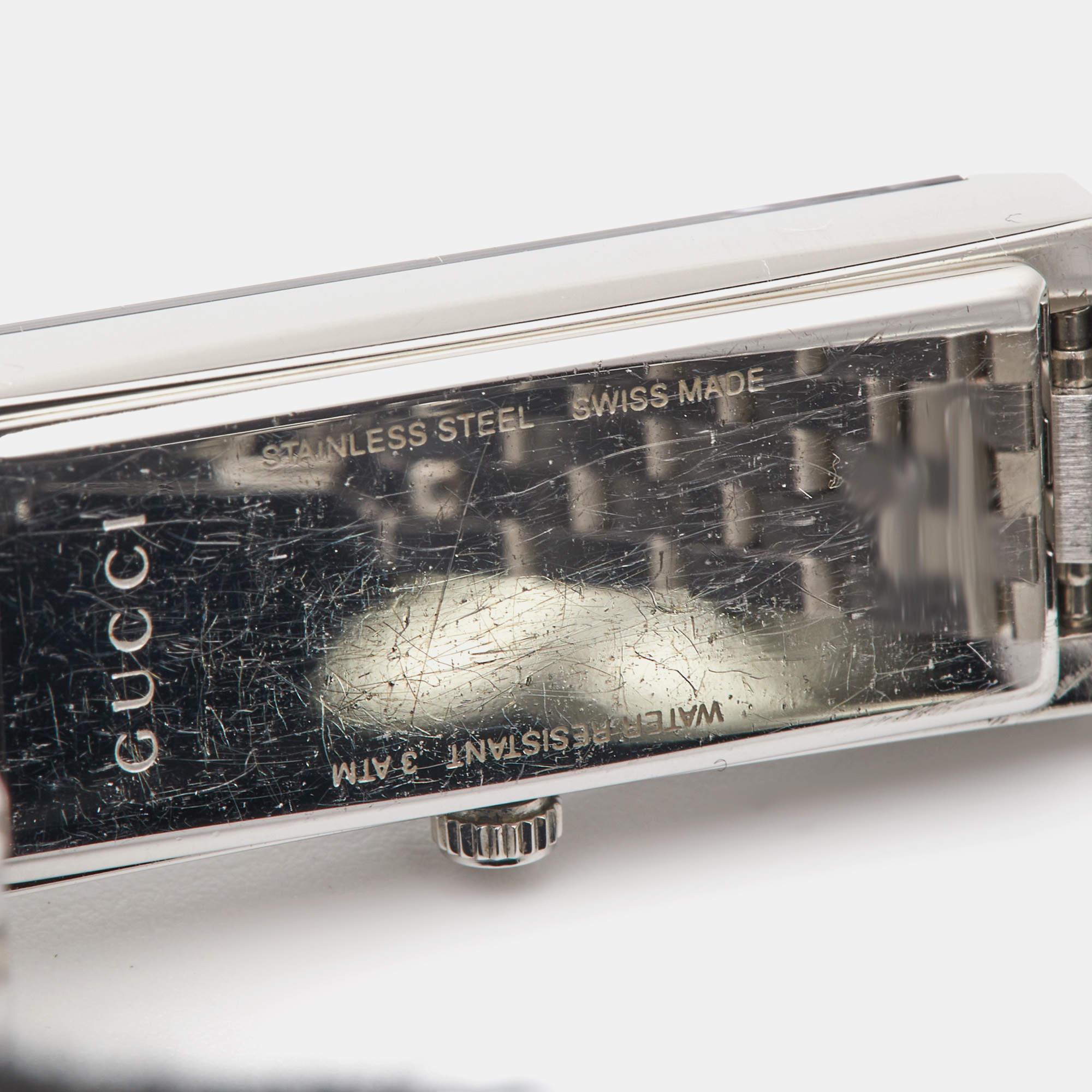 Gucci Black Stainless Steel G-Frame YA127504 Women's Wristwatch 14 mm ...