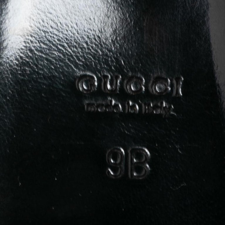 Gucci Black Suede Kelly Knot Platform Sandals Size 41 For Sale at 1stDibs