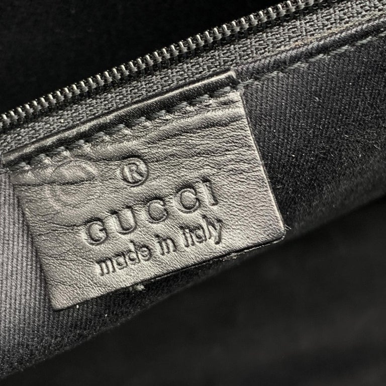 Gucci Black Vinyl Monogram Guccissima Canvas Tote Shoulder Bag For Sale ...