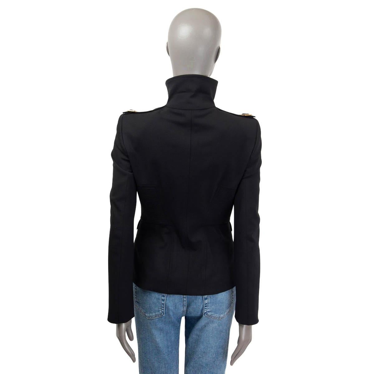 GUCCI black wool MILITARY FOUR POCKET Jacket 42 M at 1stDibs | four ...