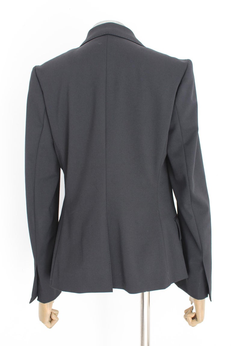 Gucci Black Wool Vintage Fitted Classic Jacket at 1stDibs