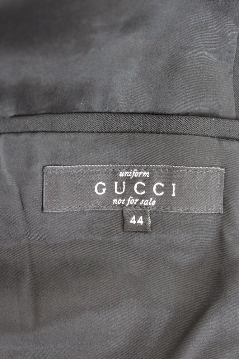 Gucci Black Wool Vintage Fitted Classic Jacket at 1stDibs