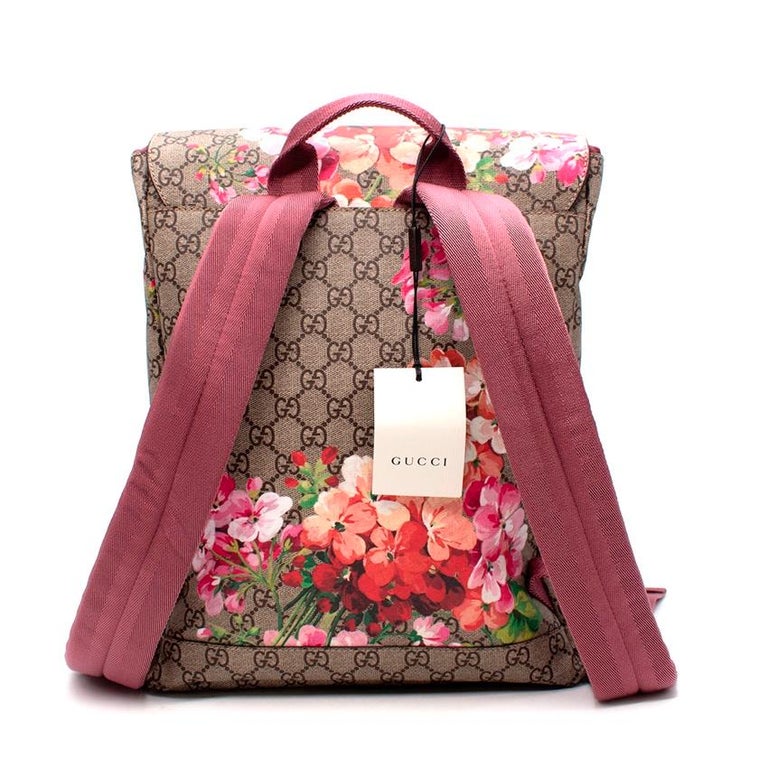 Gucci Blooms GG Monogram Canvas Backpack For Sale at 1stDibs