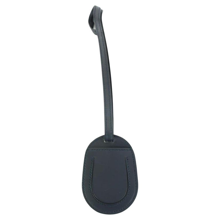 Gucci Blooms Navy Blue Leather Name Tag Clochette Bag Charm 54gz55s For ...