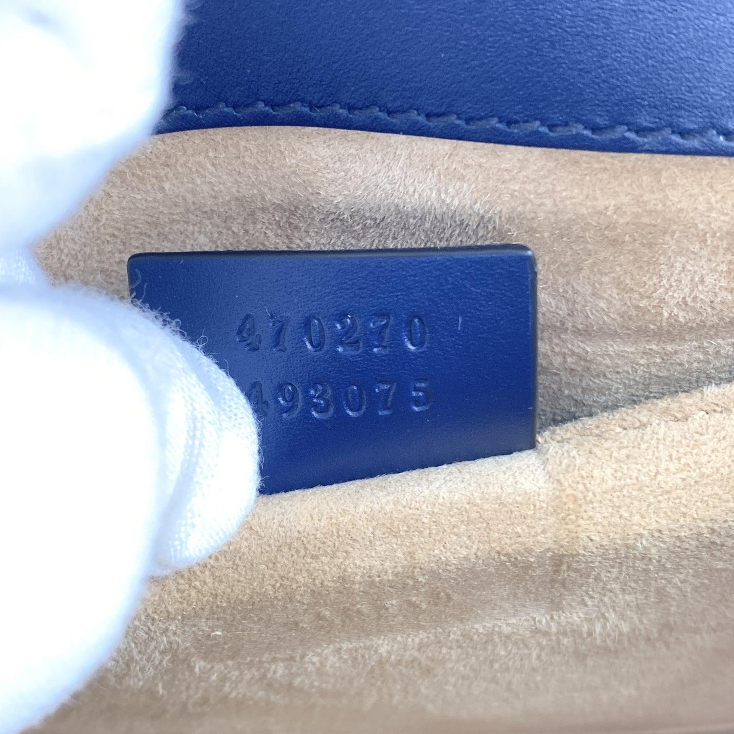 Gucci Blue Leather Mini Sylvie Web Bag with 2 Shoulder Straps For Sale ...