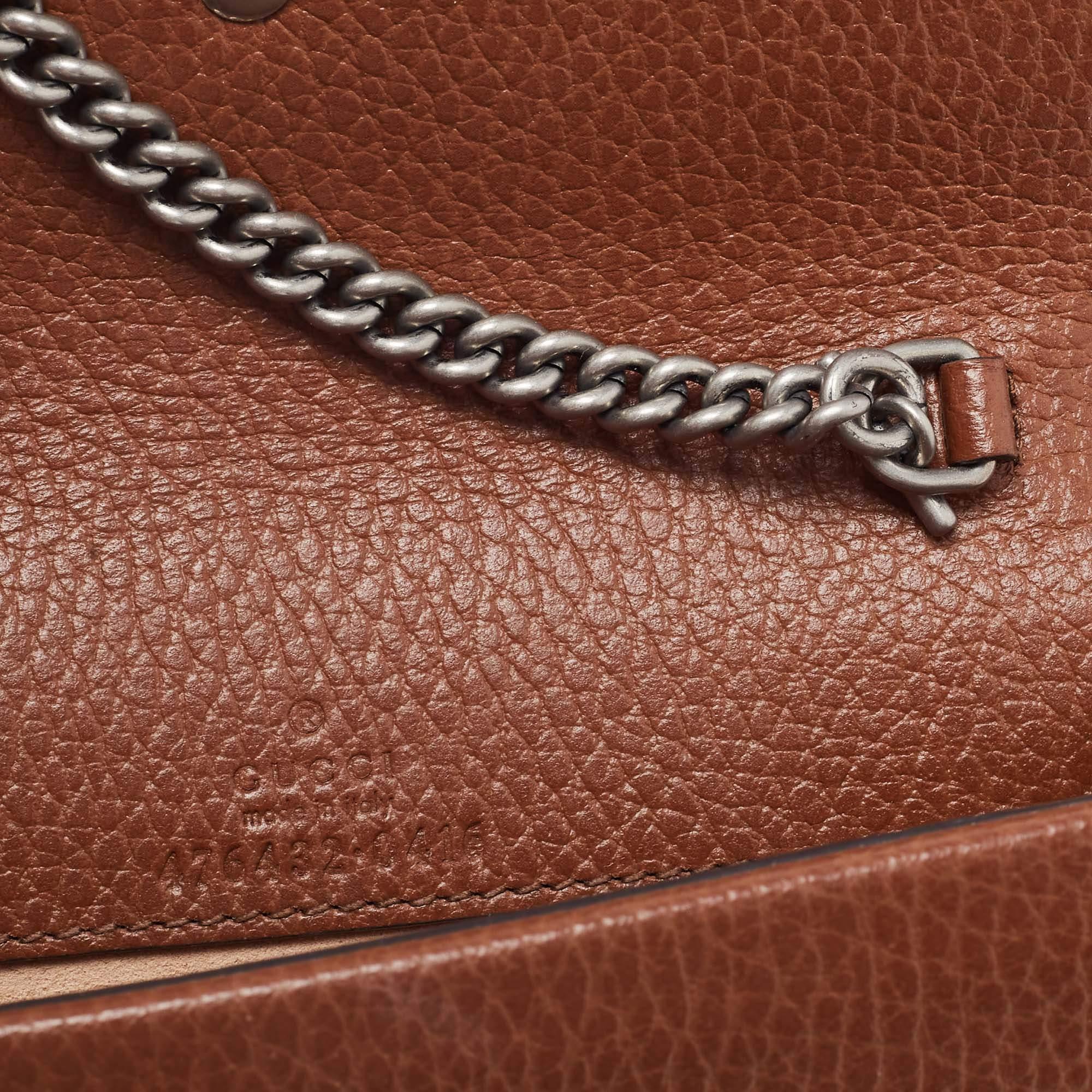 Gucci Blue/Tan GG Denim and Leather Super Mini Dionysus Crossbody Bag ...