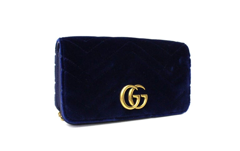 Gucci Blue Velvet Marmont Bag at 1stDibs | gucci blue velvet bag, blue ...