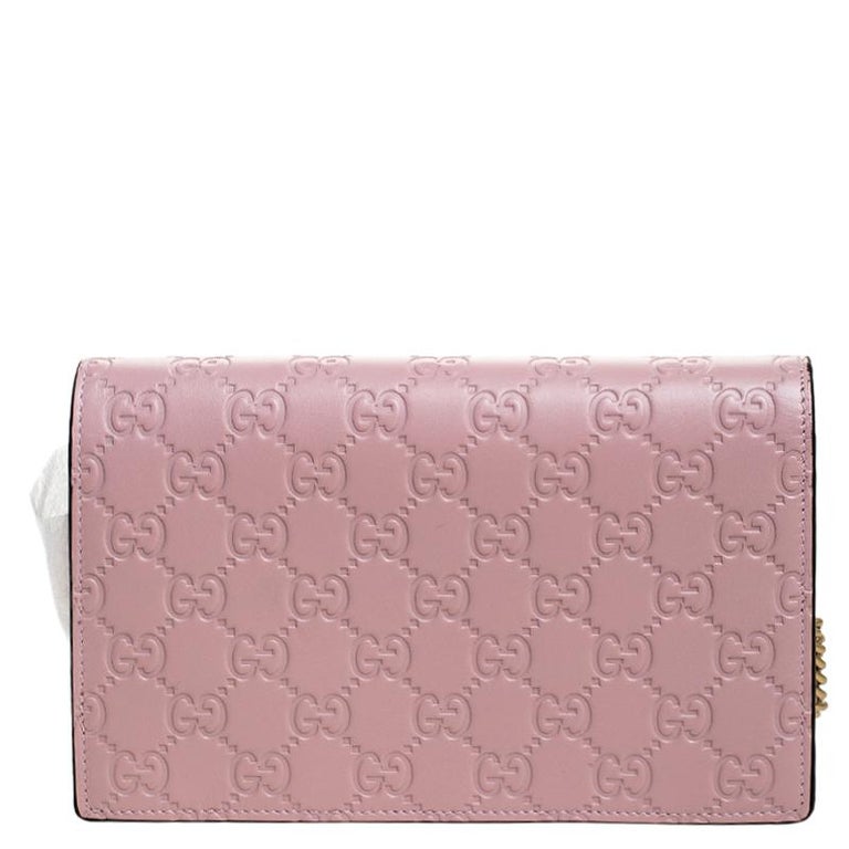 Gucci Blush Pink Guccissima Leather Cat Head Chain Bag For Sale at ...