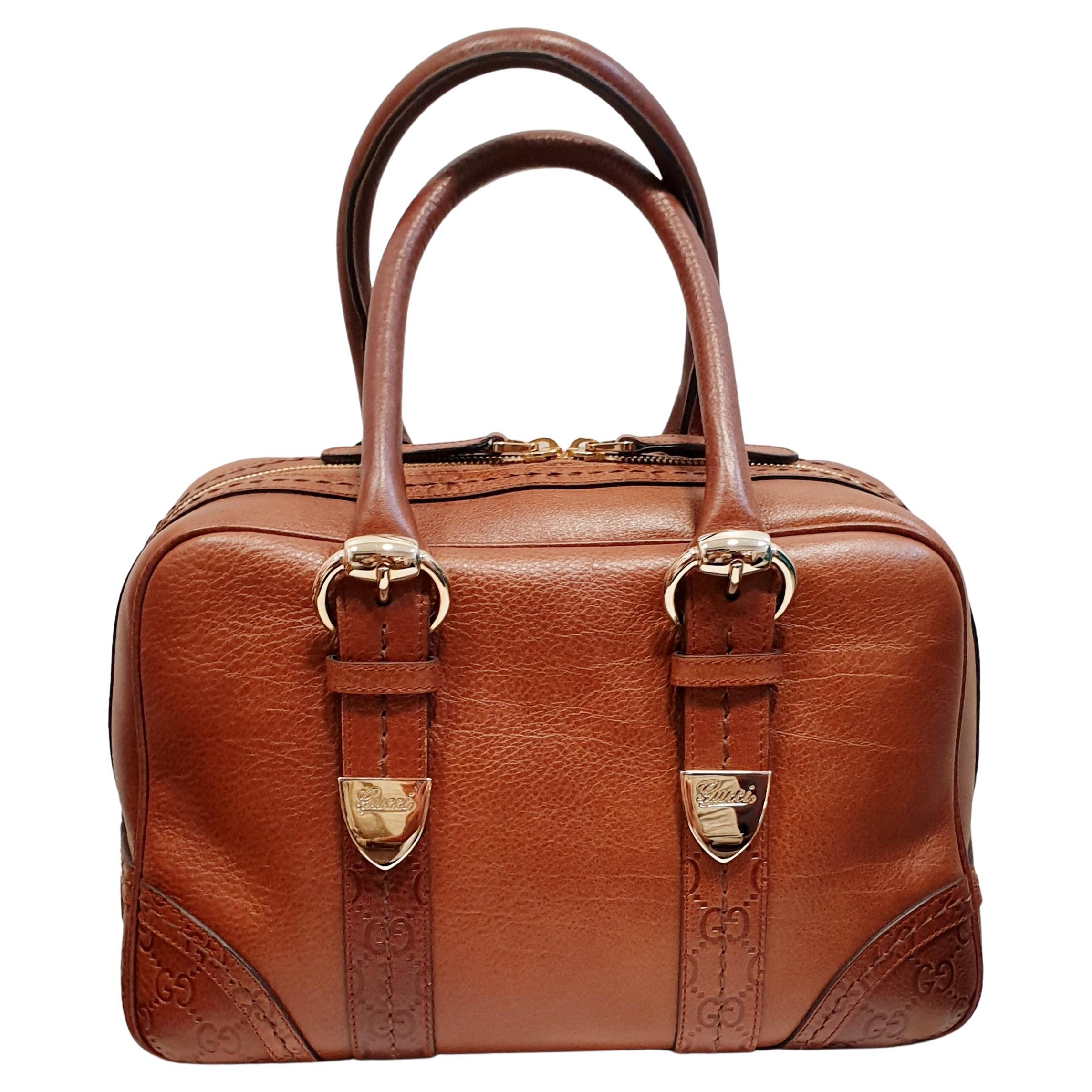 BRUNELLO CUCINELLI Brown Genuine Crocodile Satchel Handbag Purse For ...