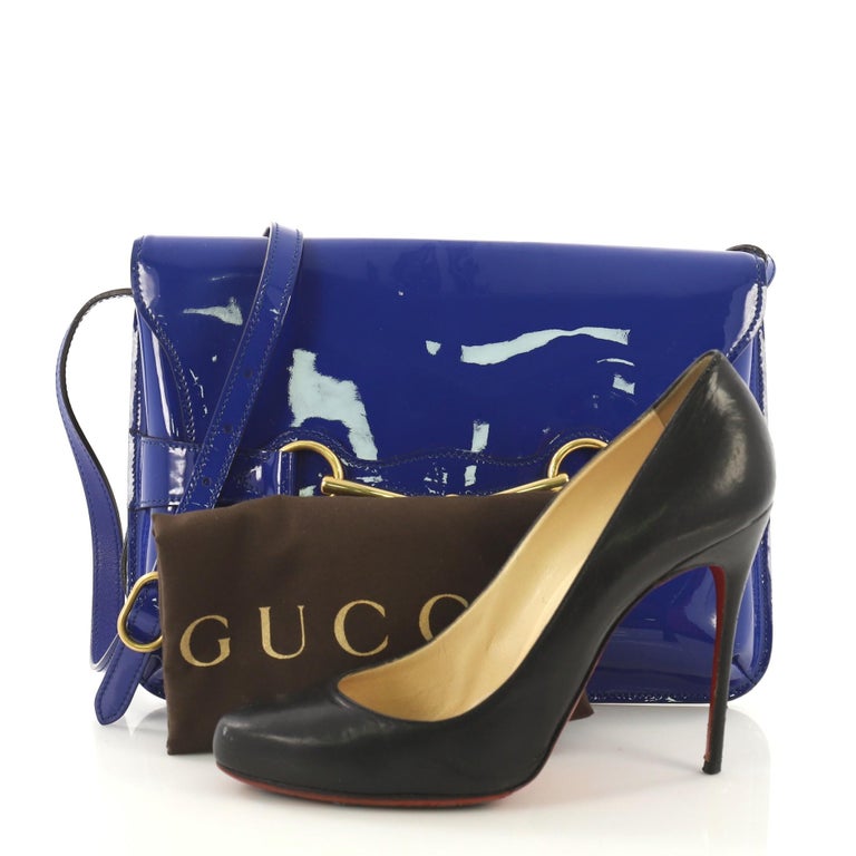 Gucci Bright Bit Shoulder Bag Patent at 1stDibs