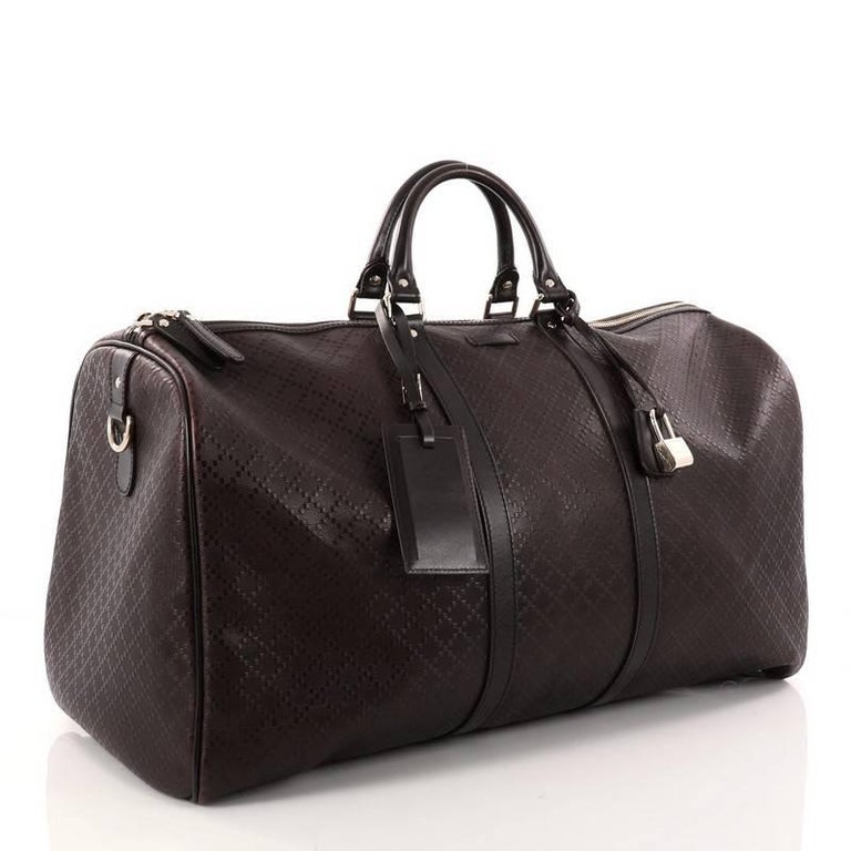 Gucci Bright Carry On Duffle Bag Diamante Leather Large At 1stdibs