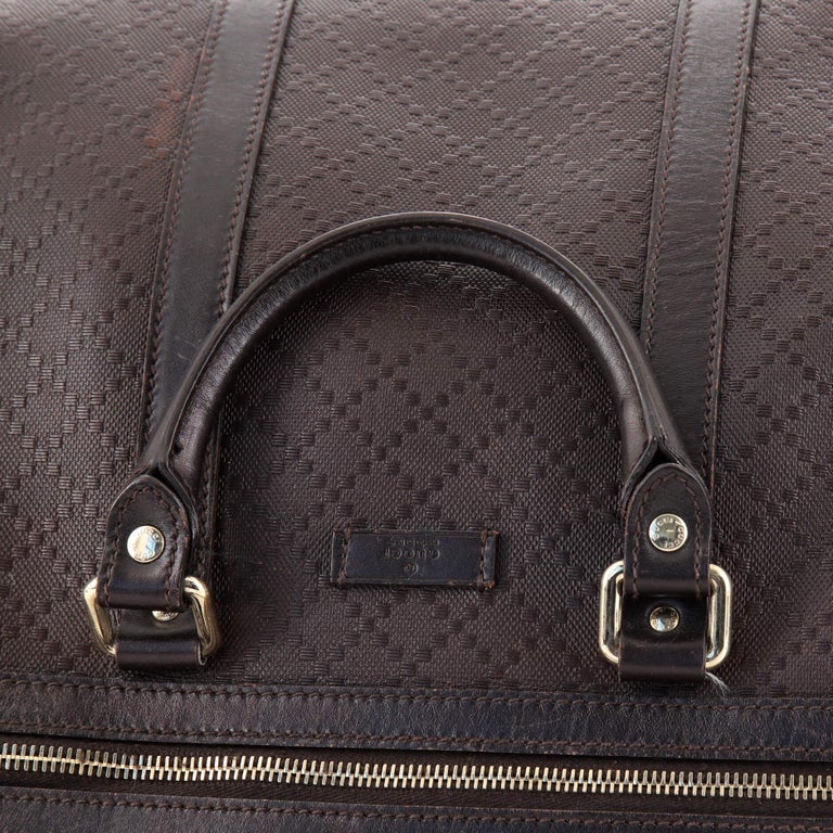 Gucci Bright Carry On Duffle Bag Diamante Leather Large For Sale At 1stdibs