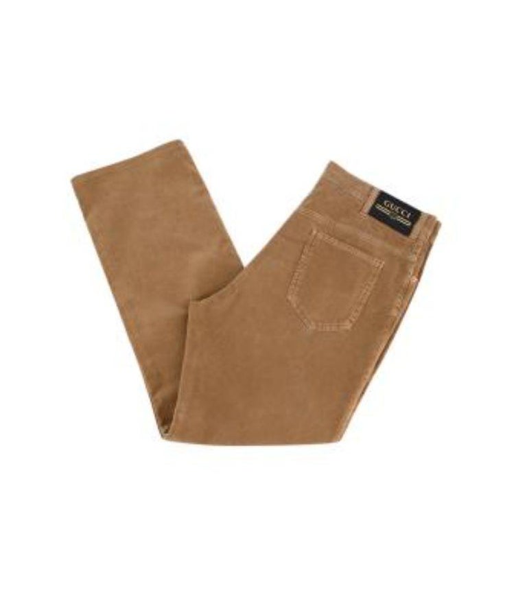 Gucci Brown Corduroy Trousers For Sale at 1stDibs