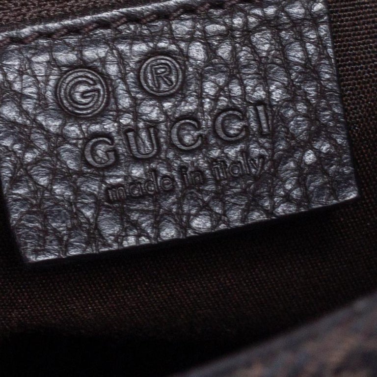 Gucci Brown GG Canvas And Leather Colbert Hobo For Sale at 1stDibs