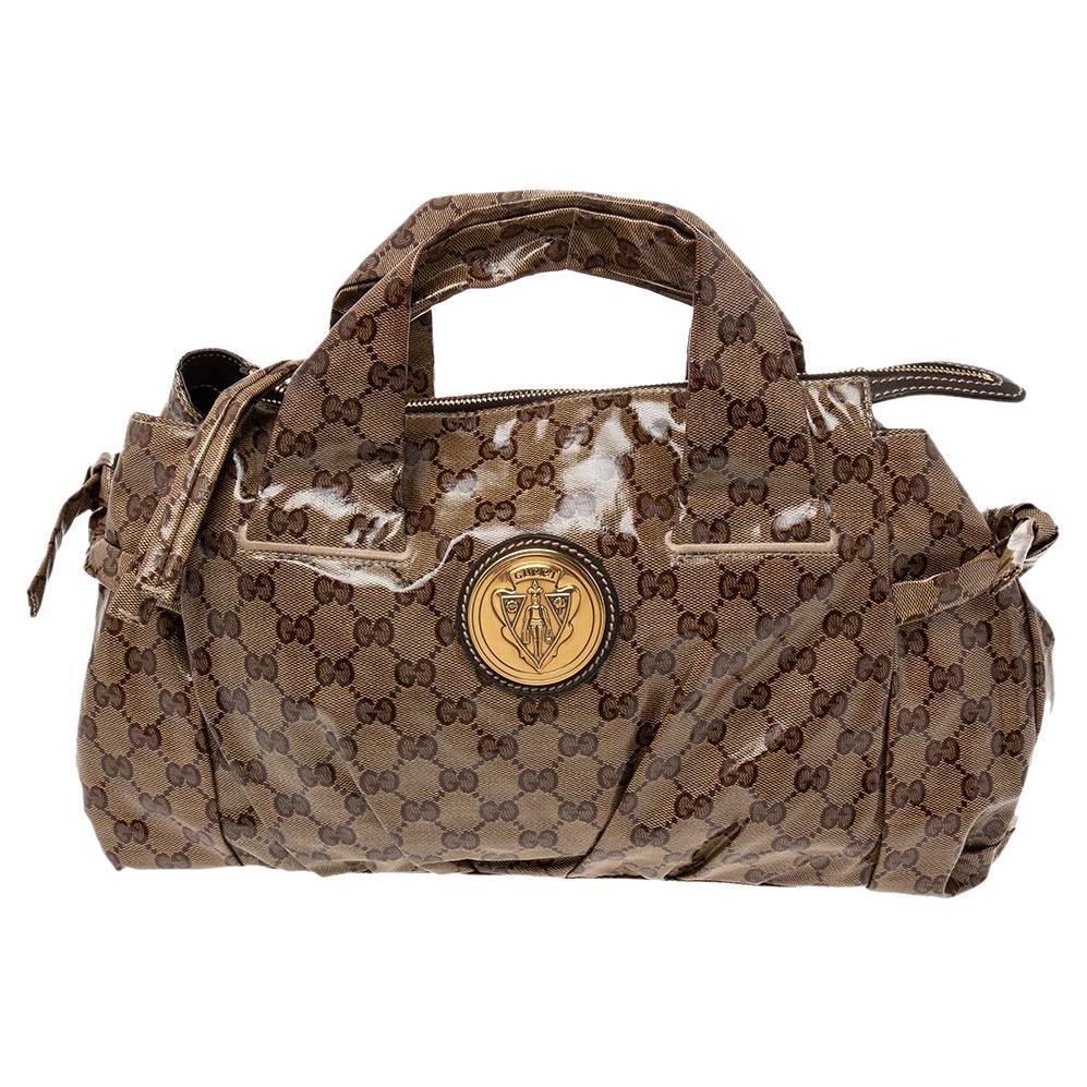 1950s Gucci Kaki Leather Handbag at 1stDibs
