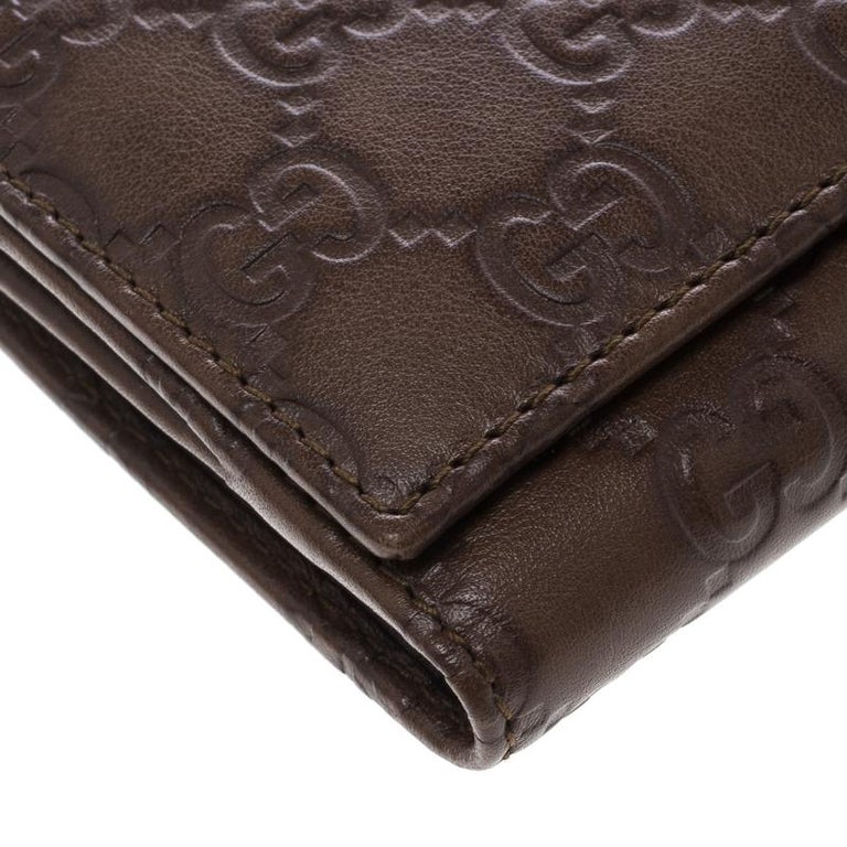 Gucci Brown Guccissima Leather Britt Continental Wallet For Sale at 1stDibs