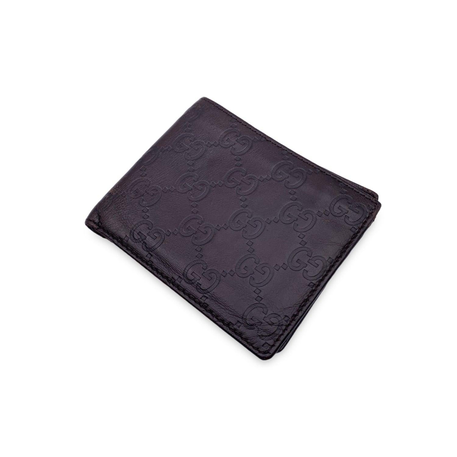 Gucci Brown Guccissima Leather Unisex Bifold Card Wallet For Sale at ...