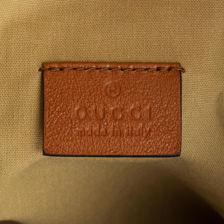 GUCCI brown leather canvas RAJA LARGE TOTE Shoulder Bag at 1stDibs ...