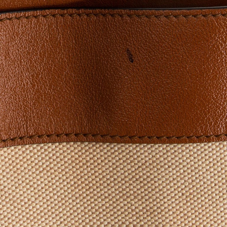 GUCCI brown leather canvas RAJA LARGE TOTE Shoulder Bag at 1stDibs ...