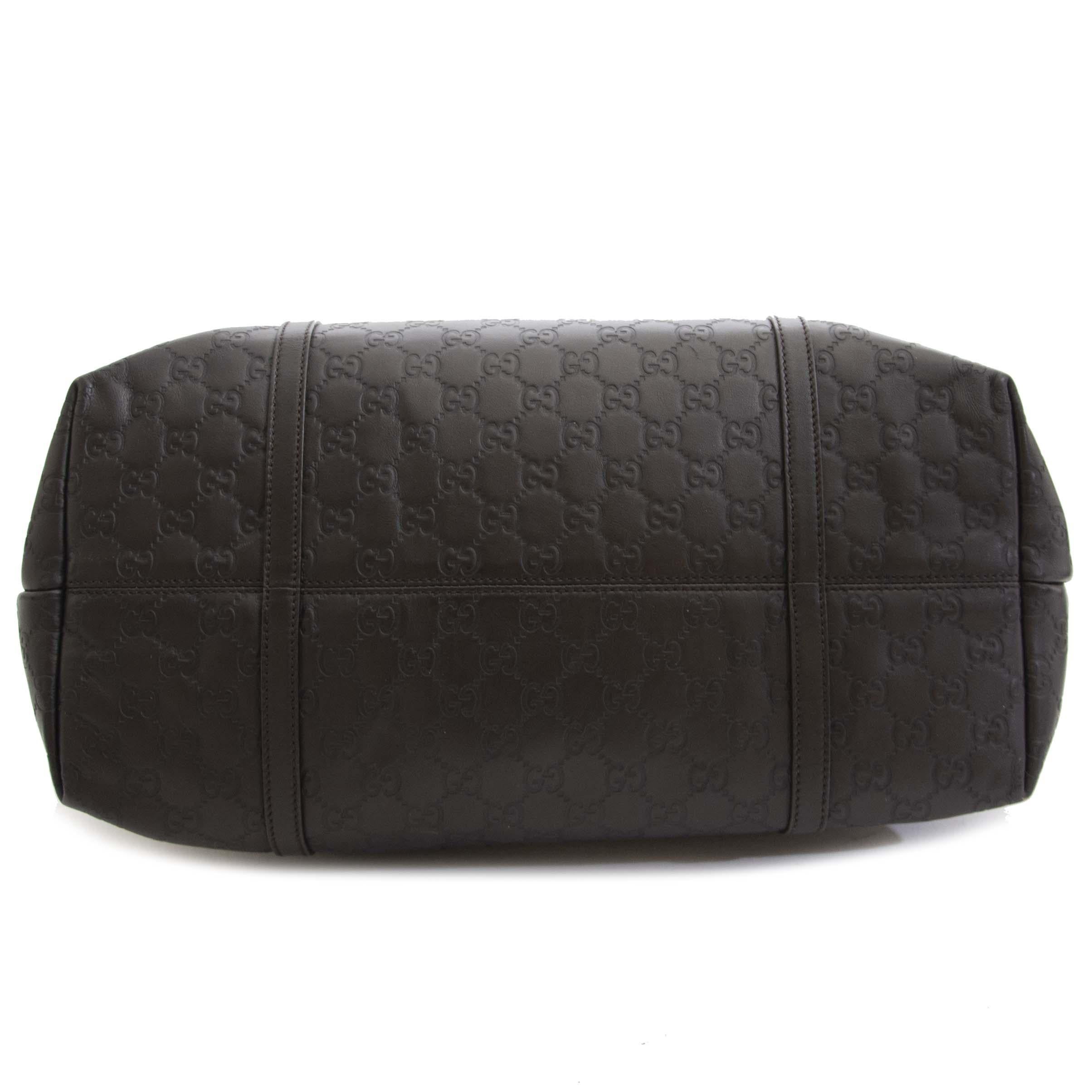 Gucci Brown Leather Guccissima Tote Bag at 1stDibs | gucci tote bag ...