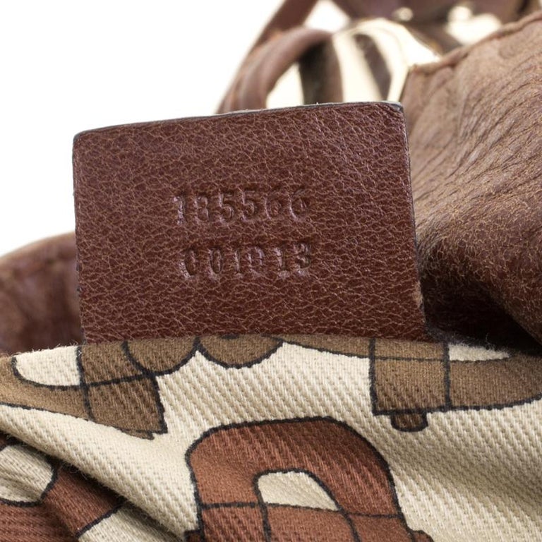 Gucci Brown Leather Medium Babouska Indy Top Handle Bag For Sale at 1stDibs