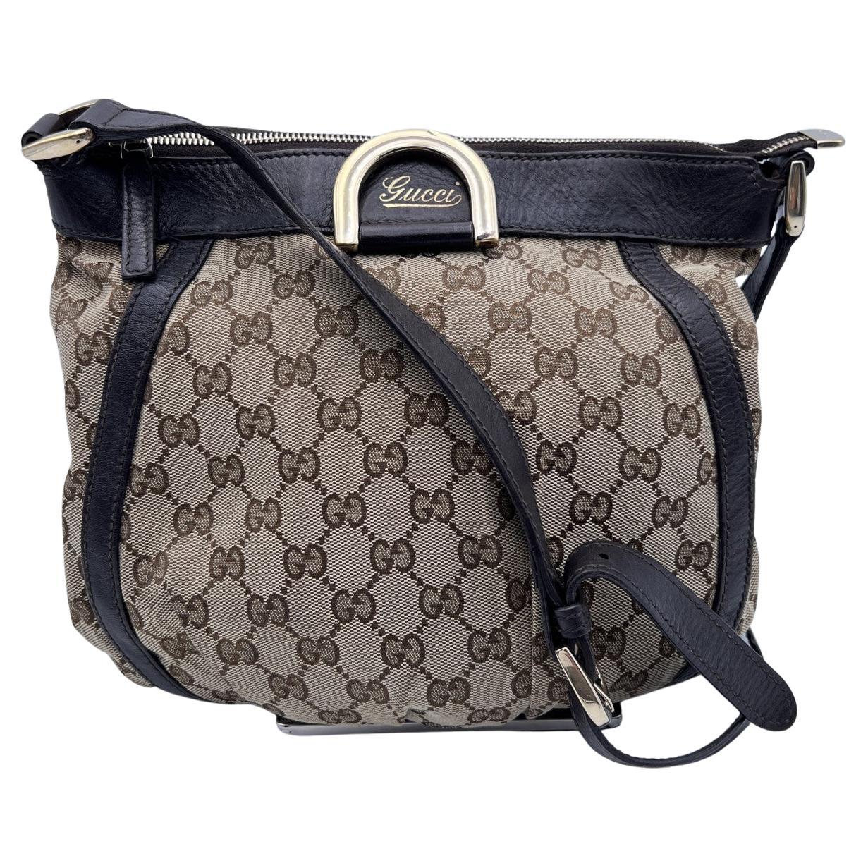 Gucci Vintage White Monogram Canvas Drawstring Bucket Bag at 1stDibs ...