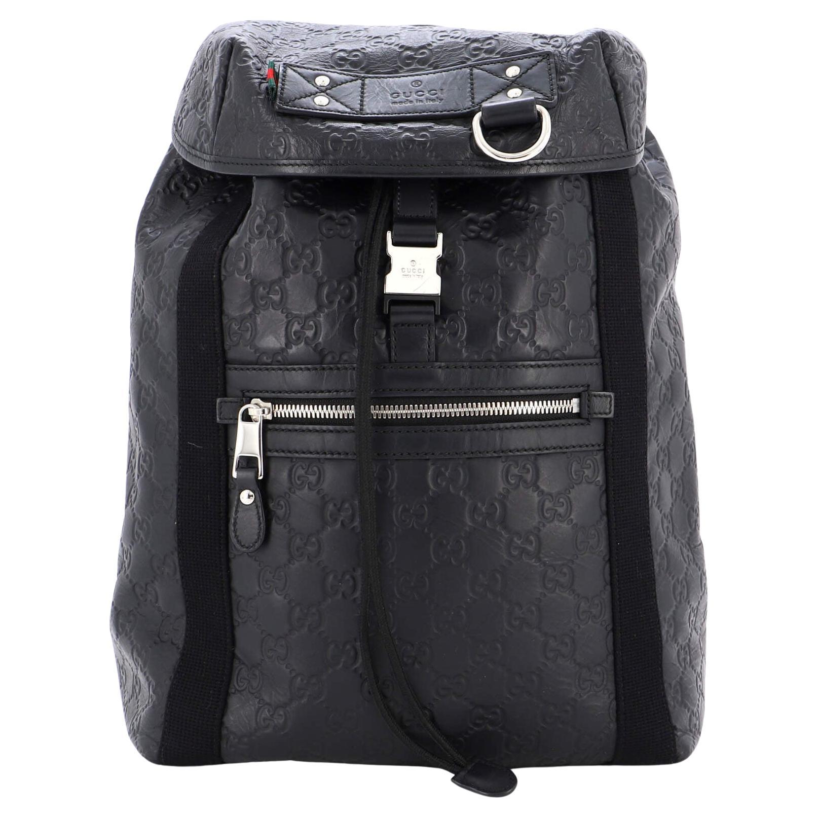 Gucci Buckle Flap Backpack Guccissima Rubber Medium For Sale at 1stDibs