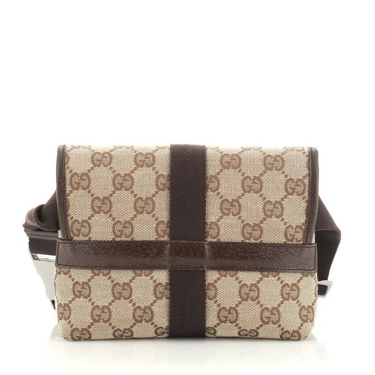 Gucci Buckle Waist bag GG Canvas Smal at 1stDibs