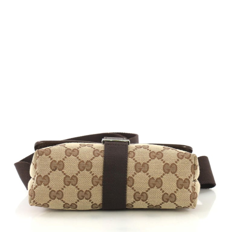 Gucci Buckle Waist Bag GG Canvas Small at 1stDibs