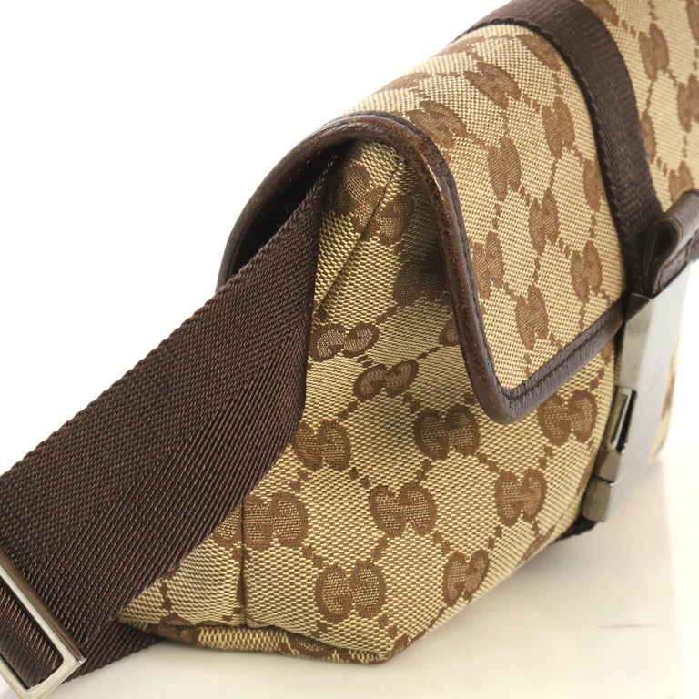 Gucci Buckle Waist Bag GG Canvas Small at 1stDibs