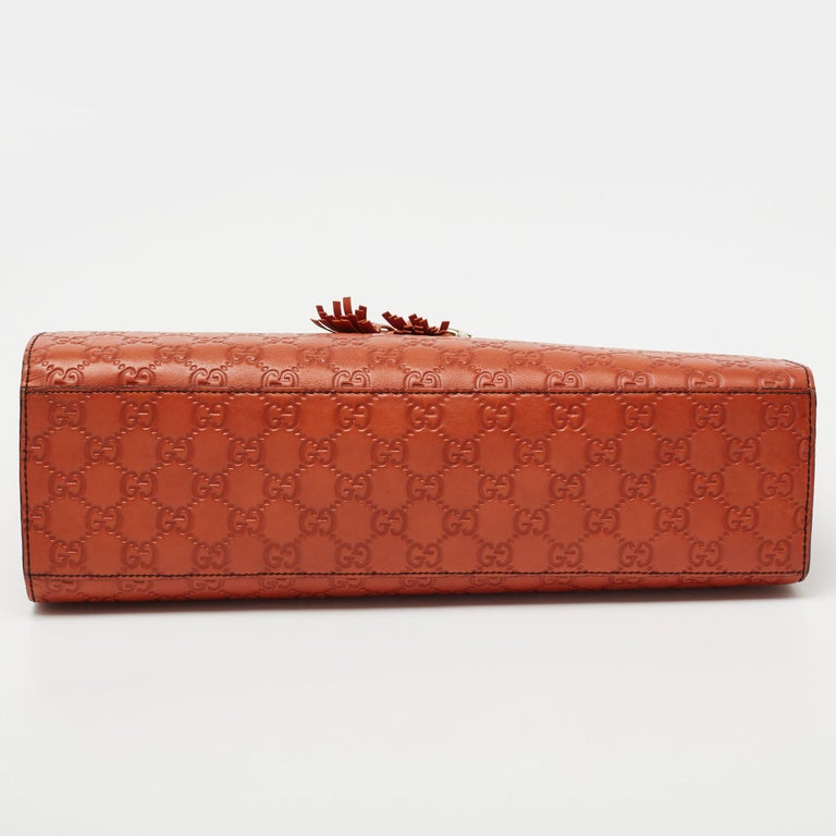 Gucci Burnt Orange Guccissima Leather Large Emily Chain Shoulder Bag ...
