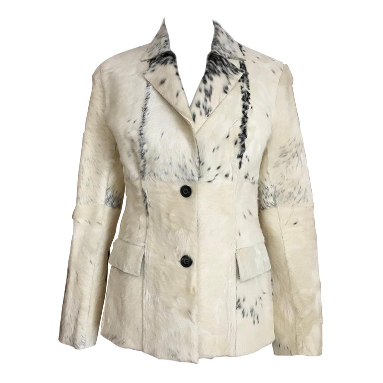 Gucci by Tom Ford Creme Pony Hair Jacket at 1stDibs