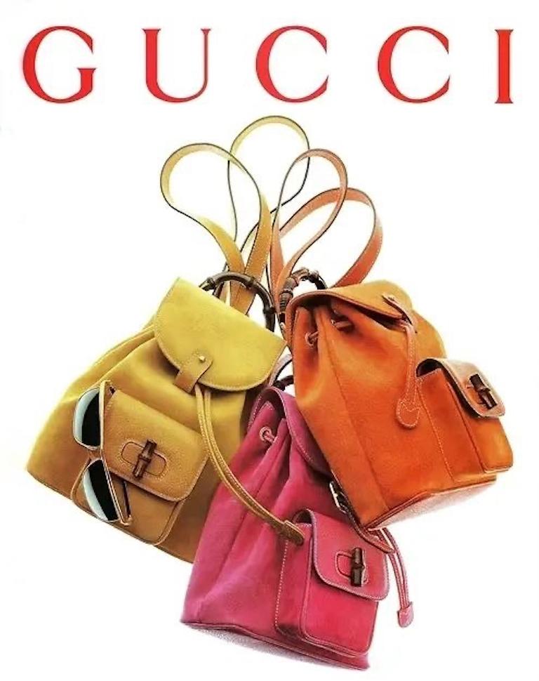 GUCCI by Tom Ford Fall 1994 Documented Small Black Patent Bamboo ...