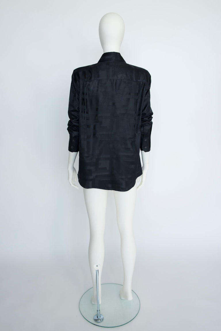 Gucci By Tom Ford Squares GG Logo Silk-Jacquard Shirt, Spring-Summer ...