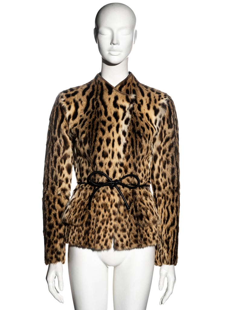 Gucci by Tom Ford leopard print rabbit fur jacket, fw 1999 For Sale at ...