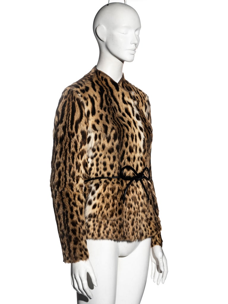 Gucci by Tom Ford leopard print rabbit fur jacket, fw 1999 For Sale at ...