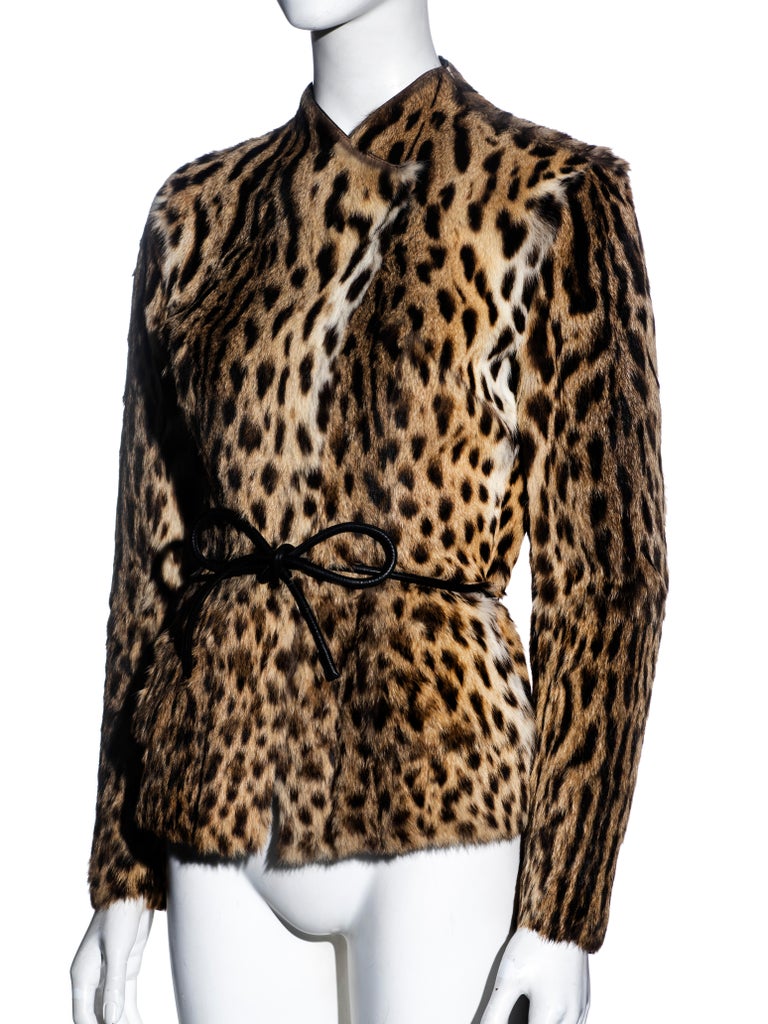 Gucci by Tom Ford leopard print rabbit fur jacket, fw 1999 For Sale at ...