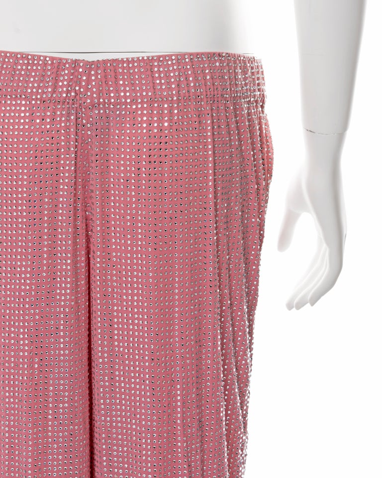 Gucci by Tom Ford pink crystal beaded low rise evening pants, ss 2000 ...