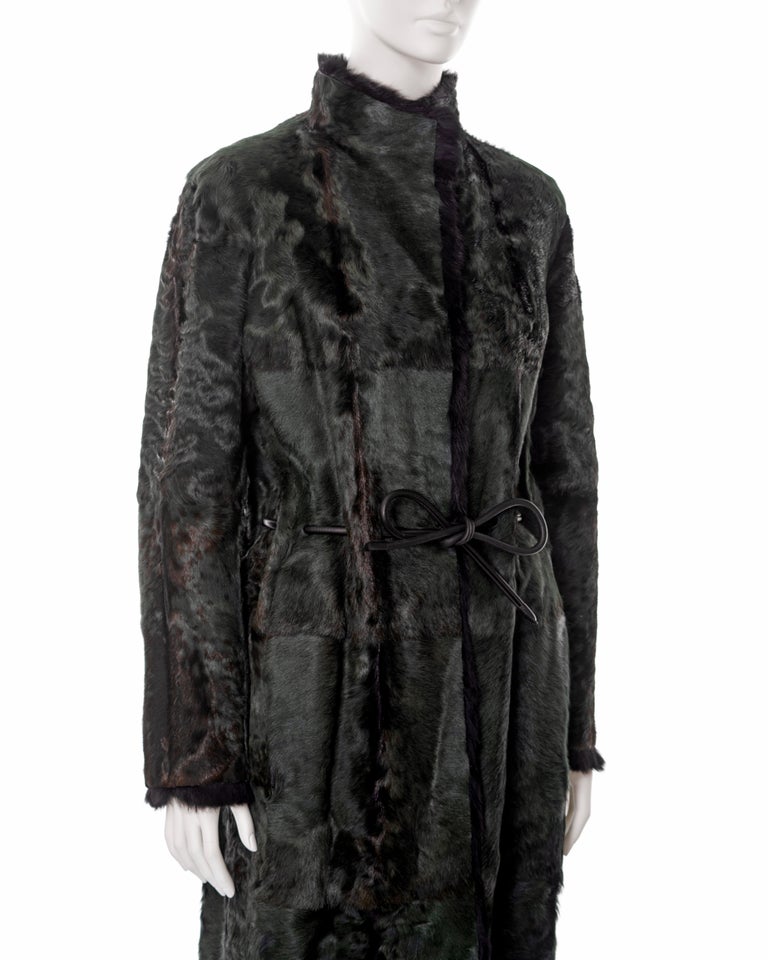 Gucci by Tom Ford reversible green and black fur coat, fw 1999 For Sale ...